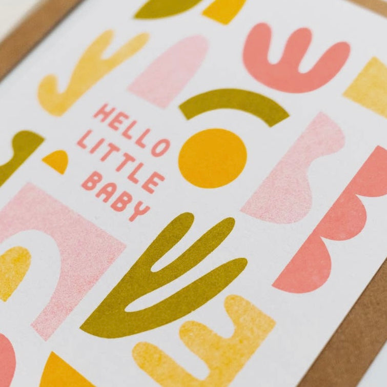 Hello Little Baby Card – The Waxwing