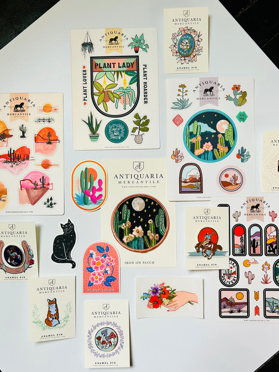 Night Cactus Sticker Sheet – The Waxwing